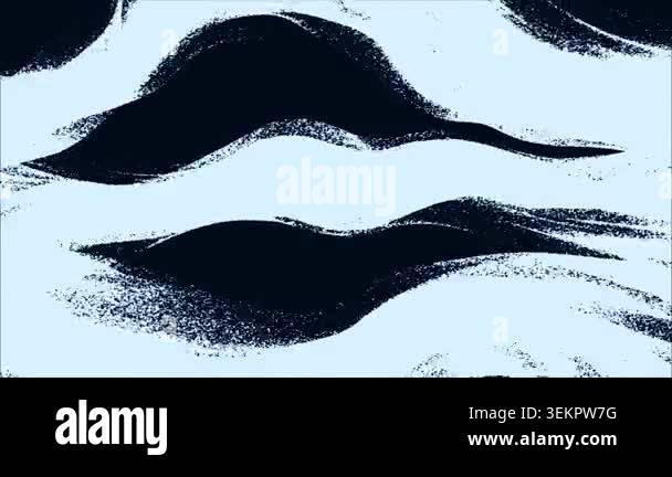 Abstract blue and black fluid brushstroke patterns Stock Video Footage ...