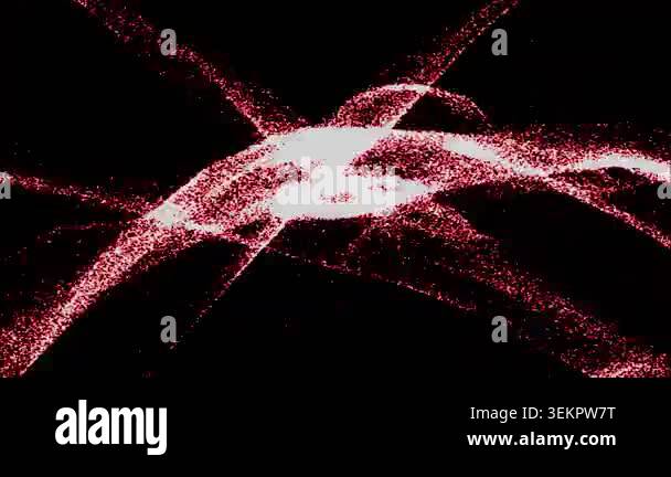 Abstract intersecting red and white grainy lattice pattern animation ...