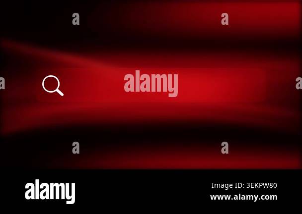 Web search bar over dark red atmospheric background Stock Video Footage ...
