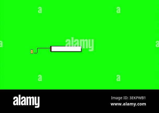 Minimalist white callout box with orange accent on green screen Stock ...