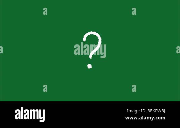 White question marks appearing on a green chalkboard background Stock ...