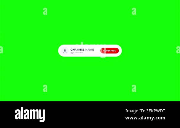 Social media subscribe button animation on green screen Stock Video ...