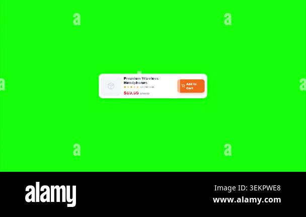 Mouse cursor clicking add to cart button on green screen Stock Video ...