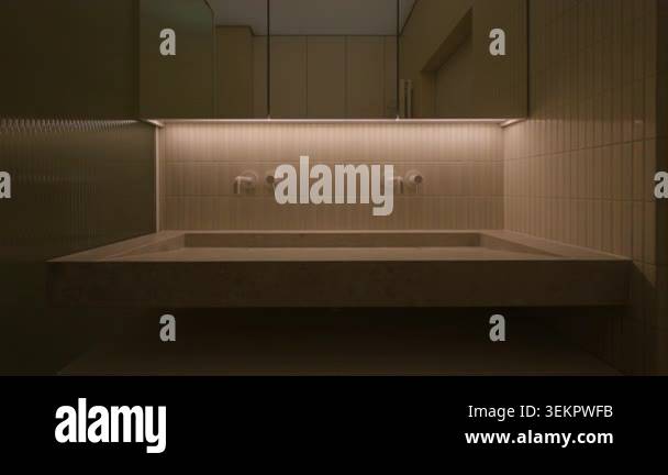 Bathroom light smoothly transitions from a dim ambient night ...