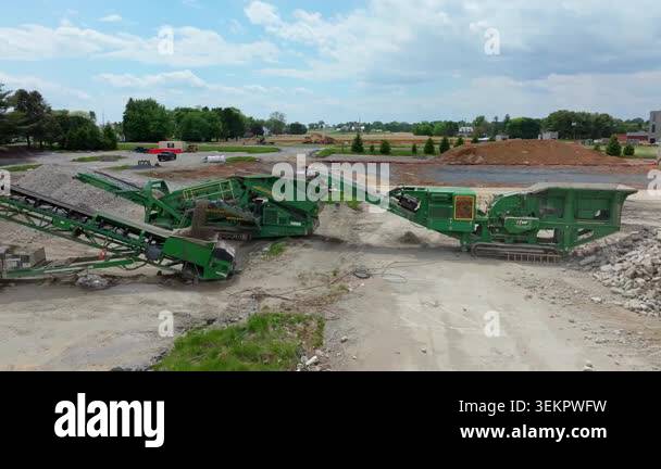 East Lampeter, Pennsylvania, May 8, 2026 - Heavy machines work on a ...