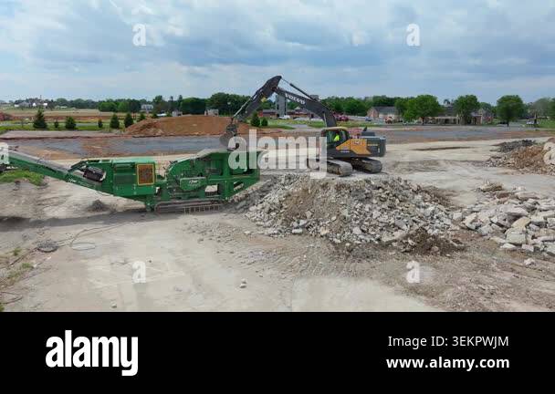 East Lampeter, Pennsylvania, May 8, 2026 - Heavy equipment is at work ...