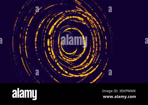 Abstract digital technology disk. Circles data noise flow. Futuristic ...