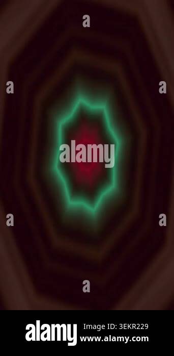 Abstract Tunnel Shapes Forming Concentric Hexagonal Pattern in Dim ...