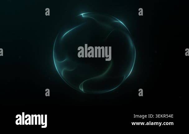 glowing green sphere particles creates energetic, abstract visual ...