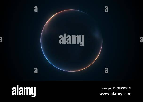 Dual Tone Blue Orange Liquid Energy Sphere with Soft Gradient Rim Glow ...