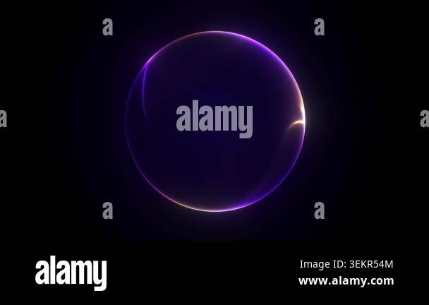 Minimal Futuristic Purple Light Sphere with Soft Neon Rim Glow and ...