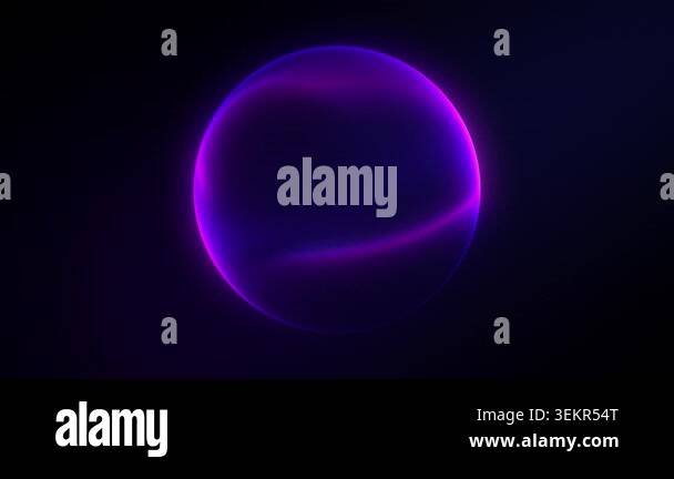Deep purple liquid plasma sphere with smooth flowing surface and soft ...