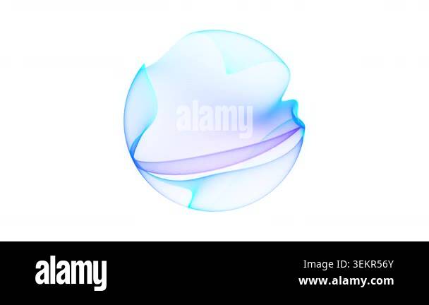 Abstract translucent blue gradient sphere light background. white ...