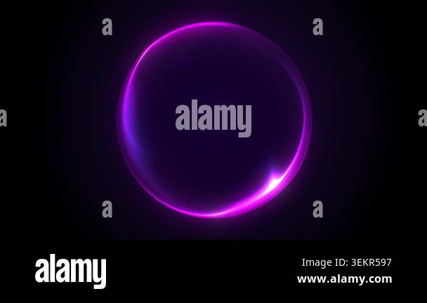 Neon Pink Liquid Energy Sphere with Glowing Plasma Contour, Soft Wave ...