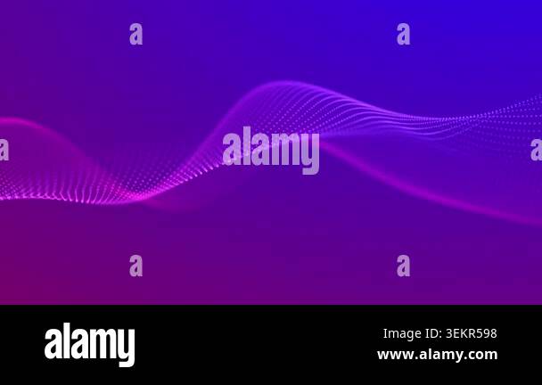 Glowing vibrant particle wave in the space. Abstract technology ...