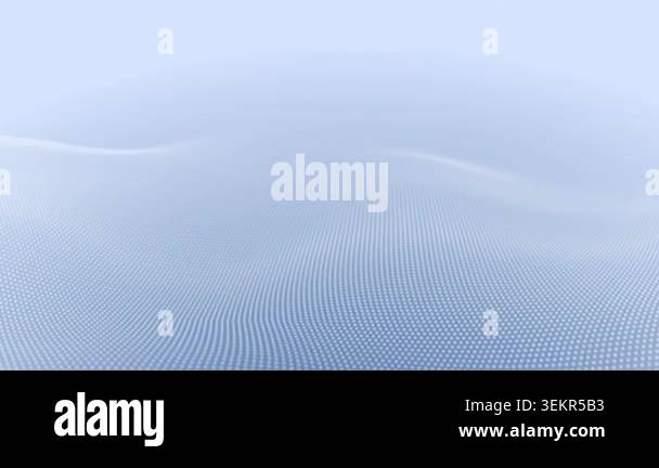 White Blue Particle Mesh Wave, Glowing Dot Surface Flow, Cyber ...