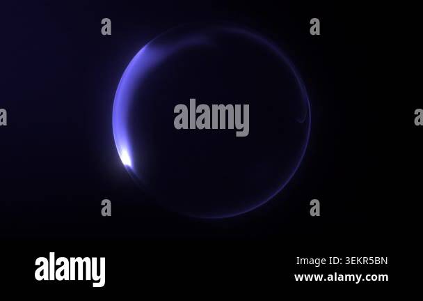 Purple violet glowing energy sphere on dark background with soft neon ...