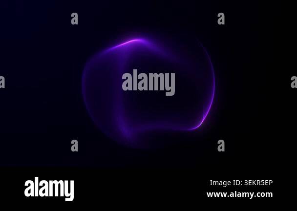 3D Sphere made of blue wave on black background. Abstract concept of ...