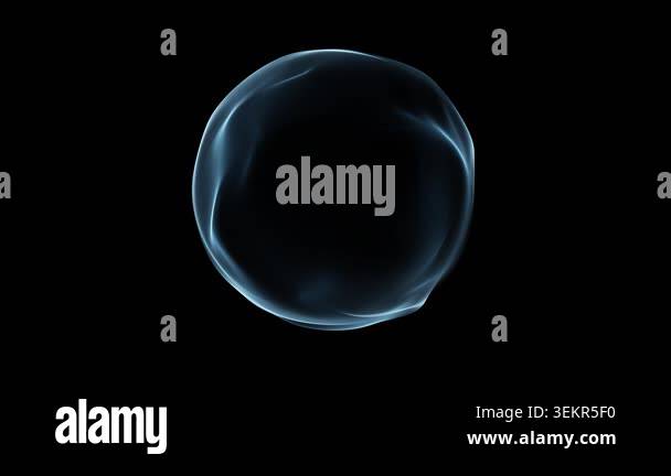 Pale blue organic orb volume. Irregular rounded contour with soft ...
