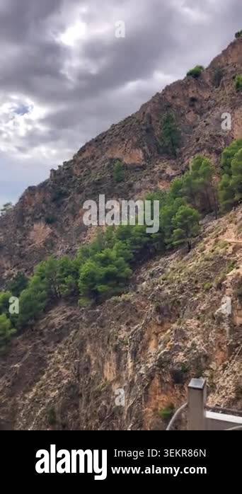 Hiking trail to Colgante bridge (Puente Colgante El Saltillo) over ...