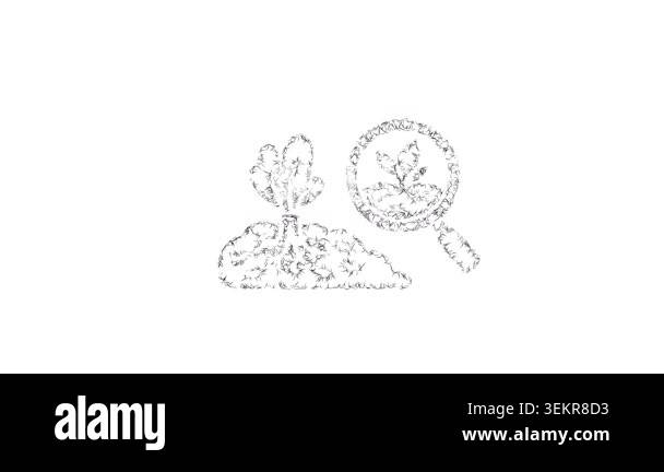 Sketch style minimal soil health icon animation - smooth progressive ...