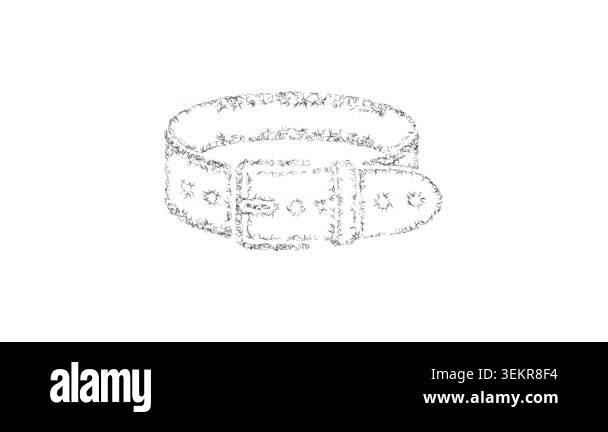 Sketch style minimal lifting belt icon animation - smooth progressive ...