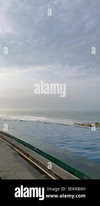 Serene Infinity Pool with Stunning Panoramic Ocean Views Stock Video ...