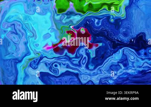 Areas of heavy pigment move and thin out, producing a surface that ...