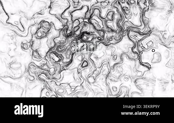 Elegant monochromatic texture with abstract liquid contour lines ...