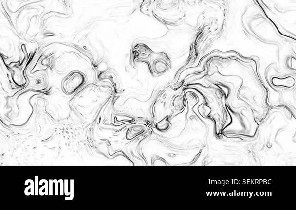 Elegant monochromatic texture with abstract liquid contour lines ...