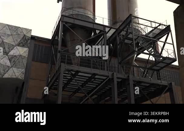 Historic steel silos and industrial architecture in Belval Luxembourg ...