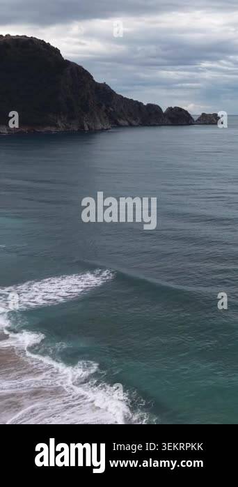 Sea sky trees.Ocean waves coast. High quality 4k footage Stock Video ...