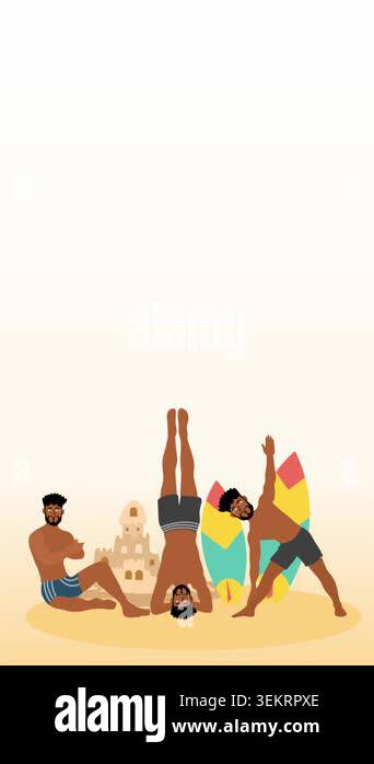 Group of athletic men performing handstand pyramid on beach Stock Video ...