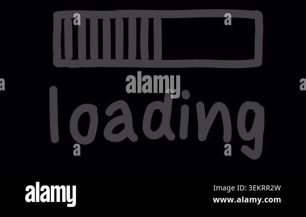 Animated video battery loading counter bar game process progress ...