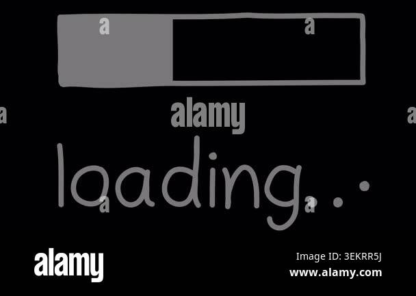 Animated video battery loading counter bar game process progress ...