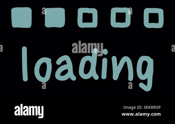 Animated video battery loading counter bar game process progress ...