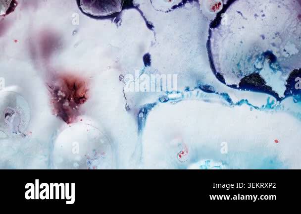 Abstract representation of cells or viruses using fluid bubbles and ...