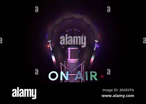 neon sign. the concept of music. 3 d rendering Stock Video Footage - Alamy
