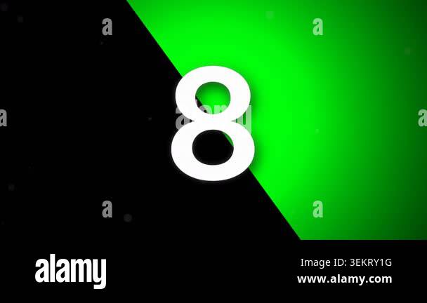 A modern, high-energy ten-second countdown featuring bold white numbers ...