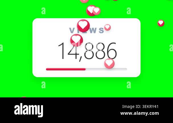 An animation of a social media interface showing a rapidly increasing ...