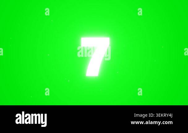 A dynamic countdown animation featuring glowing white numbers from ...