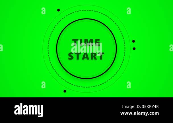 A stylish digital countdown timer animation with circular elements on a ...
