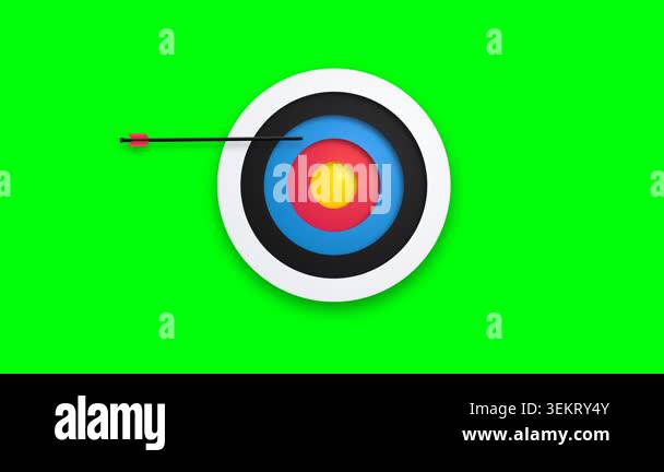 An animation of multiple arrows flying through the air and hitting the ...