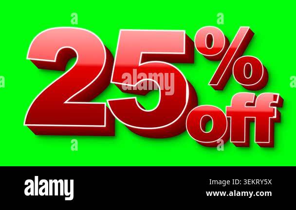 A vibrant red '25% Off' text graphic, perfect for sales, discounts, and ...