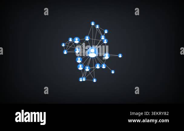 An abstract representation of a global network, showing interconnected ...