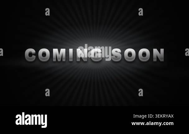 A professional and cinematic animation of the words Coming Soon in a ...