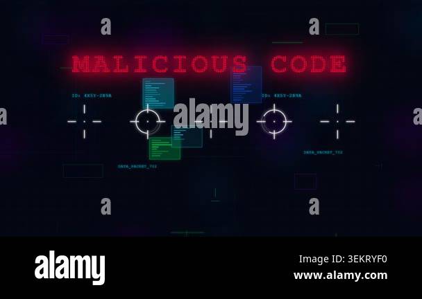 Animation of a futuristic computer interface with a heads up display ...