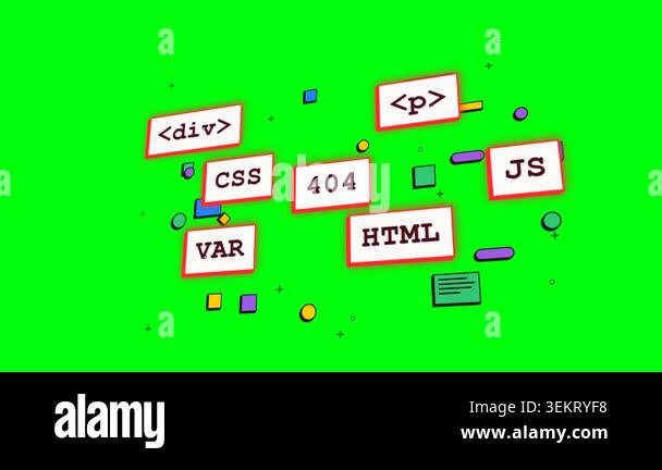 A creative stop motion animation of web development terms like HTML ...