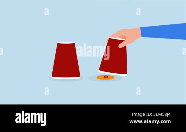 Bitcoin bet, 4k animation of Playing guessing by hand, reveal the ...