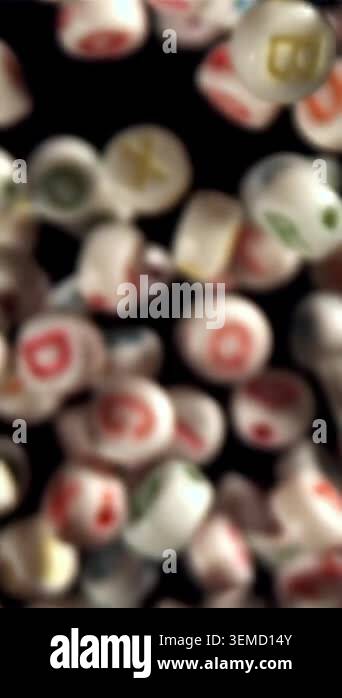 English letters fly and fall. Filmed on a high-speed camera at 1000 fps ...